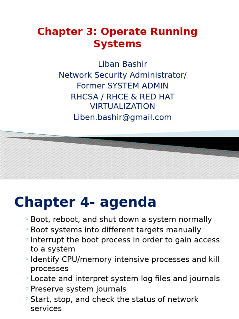 Chapter 3 Operate Running Systems | PDF | Booting | Superuser