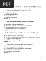 Soft Skills Assessment Questions & Answers | PDF | Emotional ...