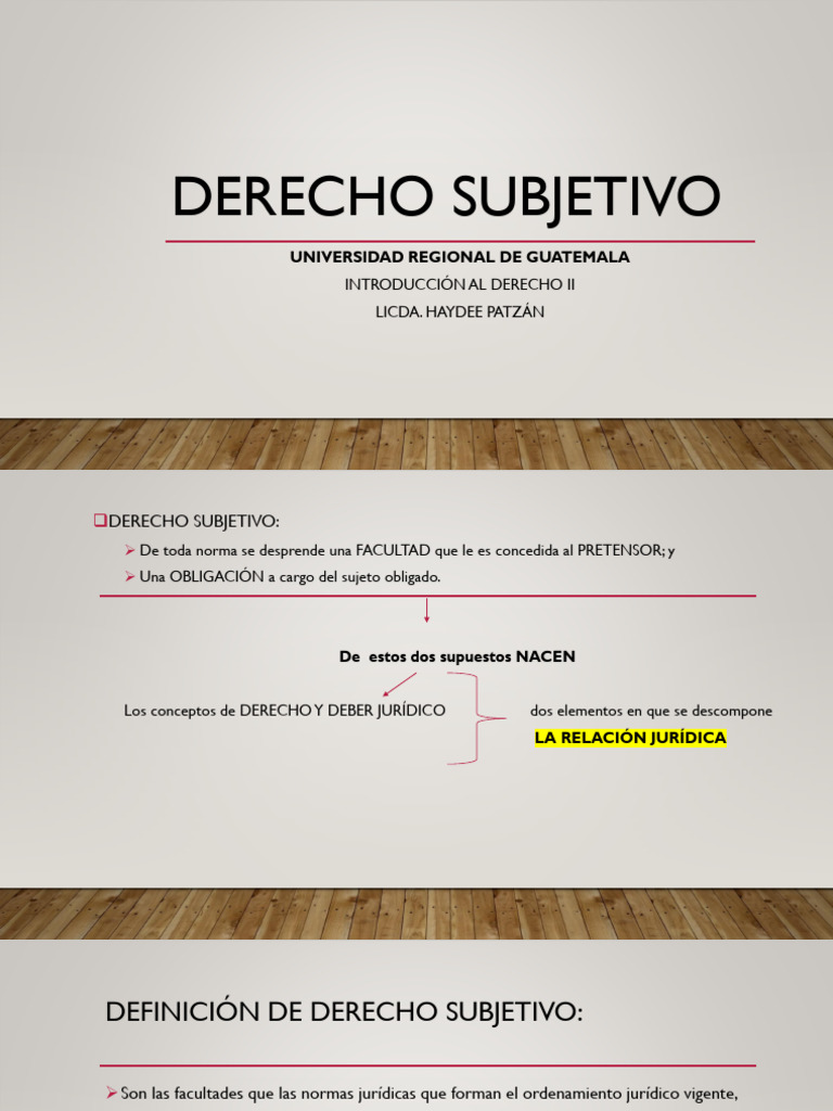 Derecho Subjetivo-Deber Juridico Final | PDF | Derechos | Justicia