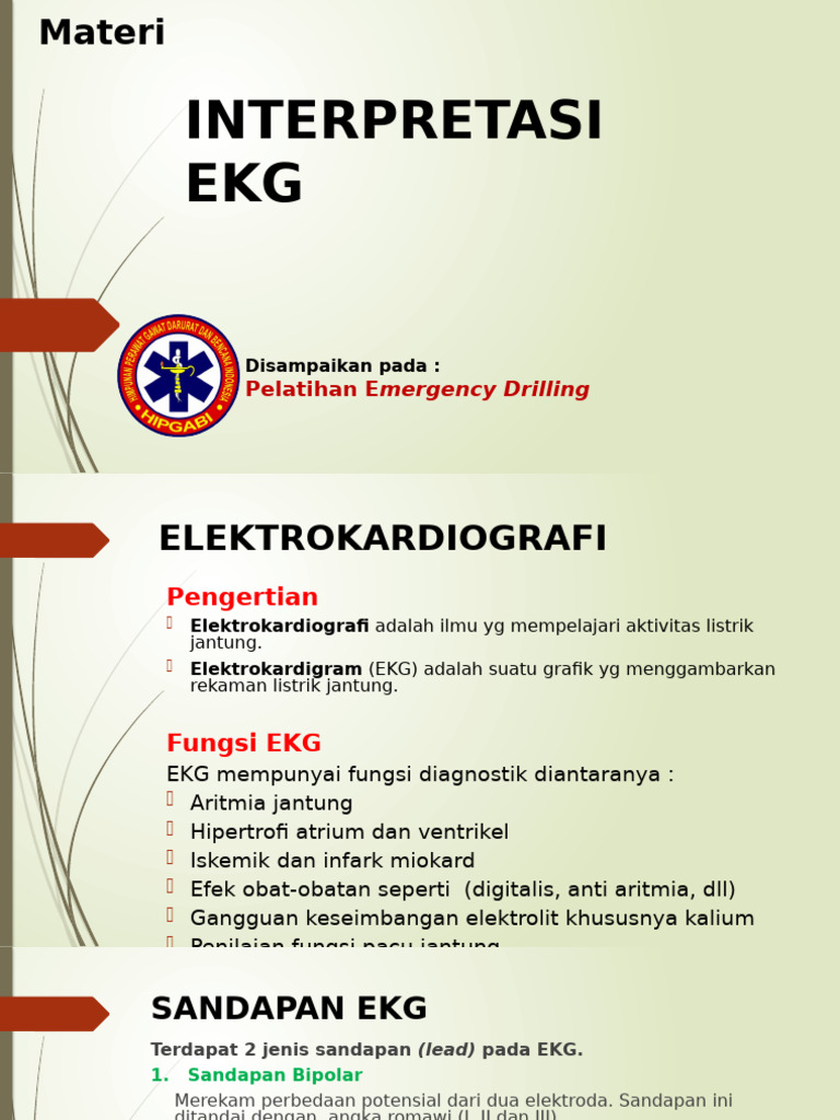 Sandapan EKG untuk Rekaman Rutin | PDF