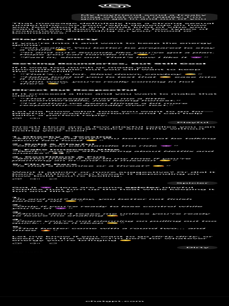 Reply To Freaky Message | PDF