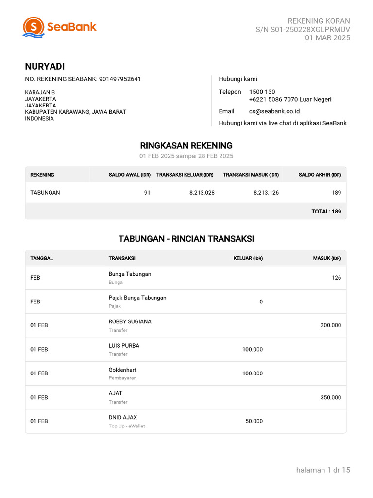 Seabank Statement 20250602 | PDF