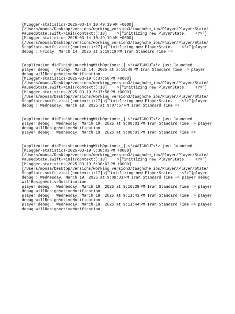 Player Debug Log | PDF