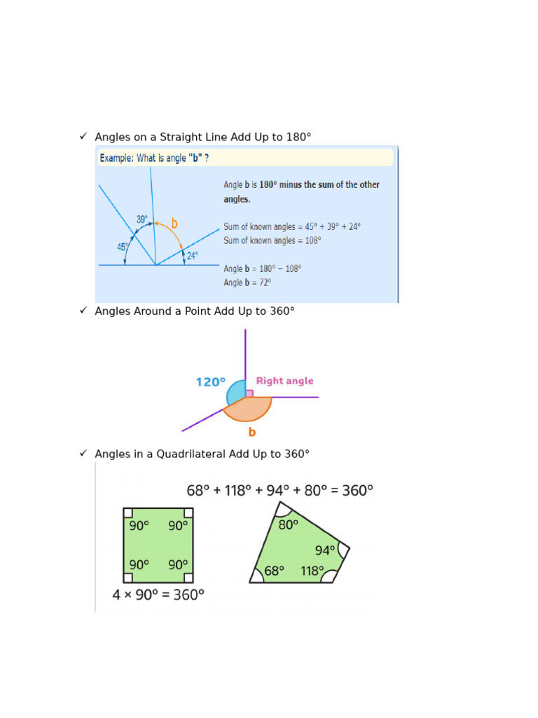 Angle Properties and Theorems Explained | PDF