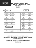 Denah Kursi Bus Pariwisata 50 Seat | PDF