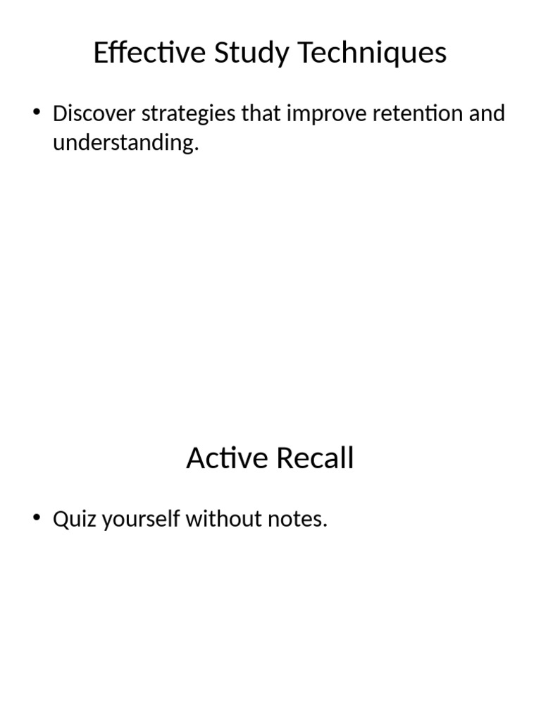 Effective Study Techniques for Success | PDF