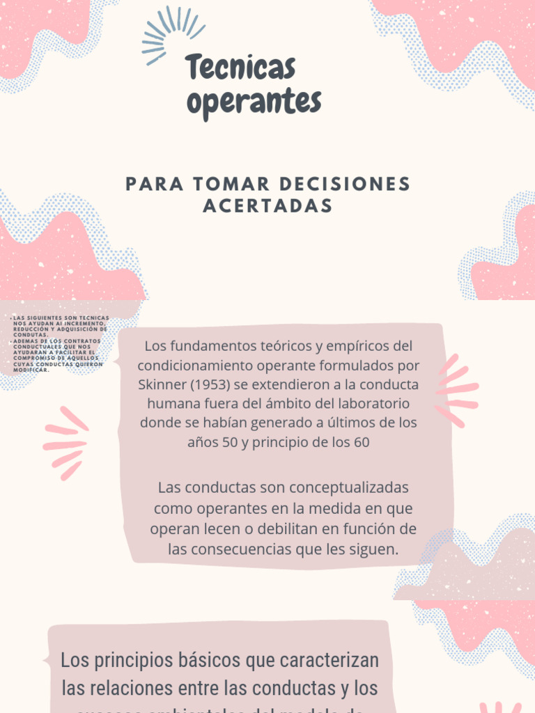 Tecnicas Operantes-1 | PDF | Reforzamiento | Comportamiento