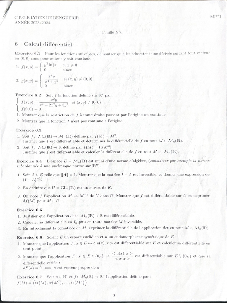 6 - Calcul - Différentiel | PDF