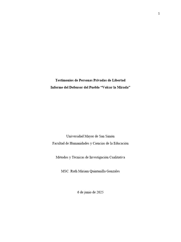 Testimonio 2 | PDF | Prisión | Testimonio