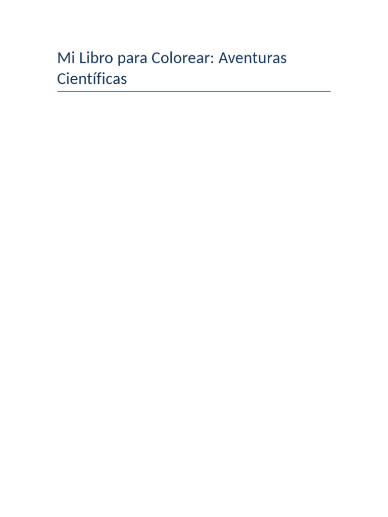 Libro para Colorear Aventuras Cientificas | PDF