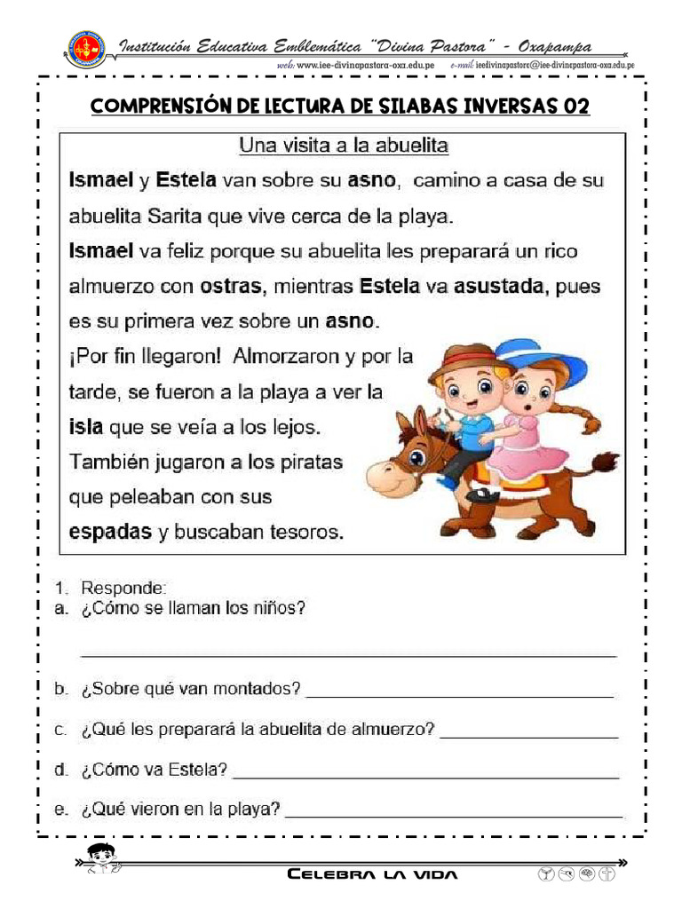 Lectura Con Silabas Inversas 02 | PDF