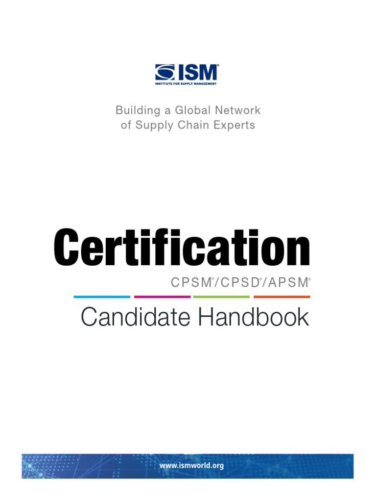 Supply Chain Certification Handbook | PDF | Procurement | Supply Chain