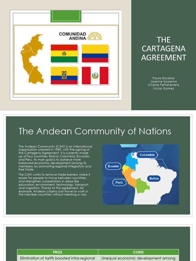 The Cartagena Agreement | PDF | Andean Community | Tariff