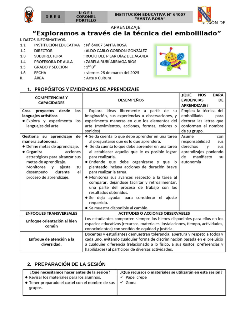 Exploramos A Través de La Técnica Del Embolillado | PDF | Aprendizaje ...