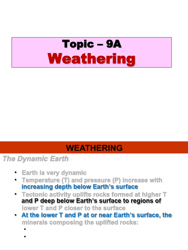 Understanding Weathering Processes | PDF | Weathering | Soil