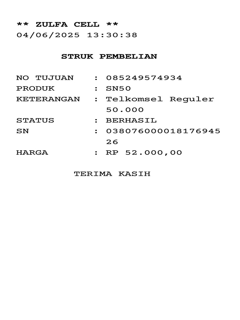 Struk 103823302 | PDF