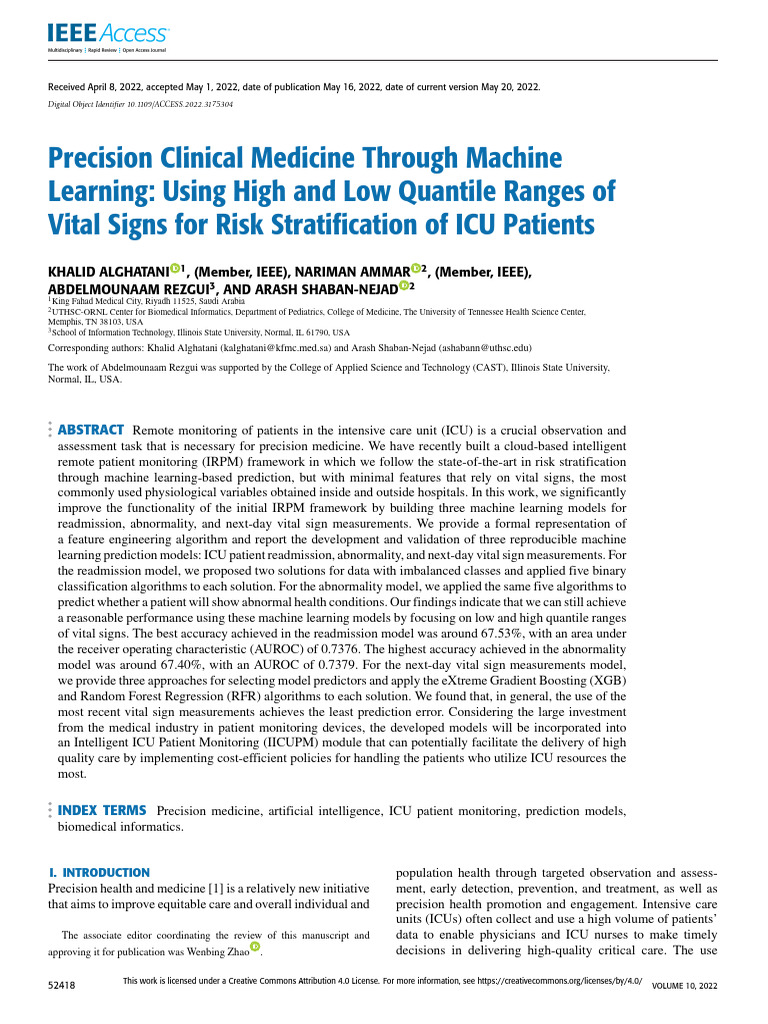 135 - Precision Clinical Medicine Through Machine Learning Using High ...