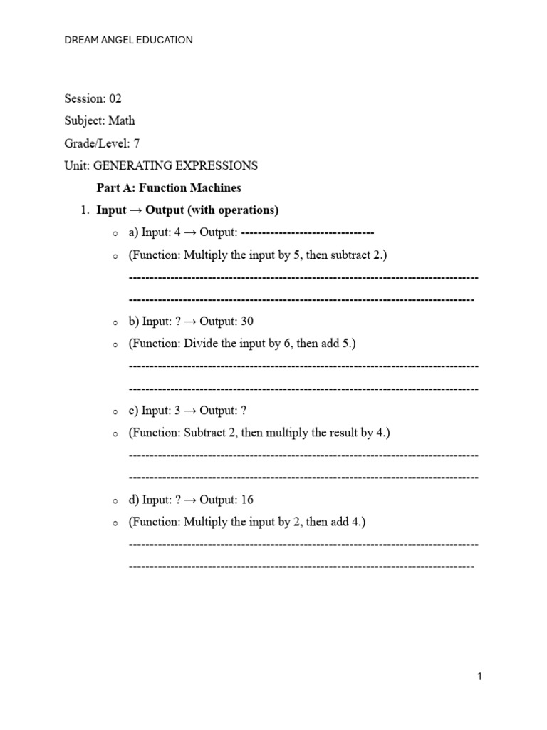 Dinara Math Session5 Worksheet | PDF | Area | Length