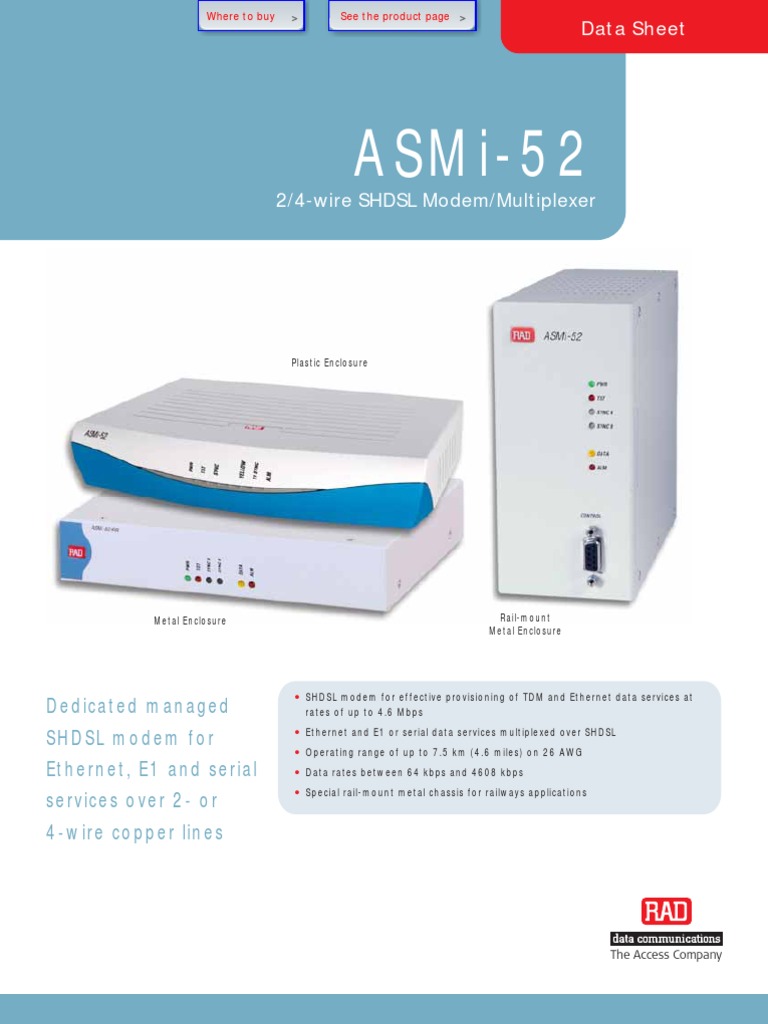 ASMi 52 | PDF | Modem | Electrical Connector
