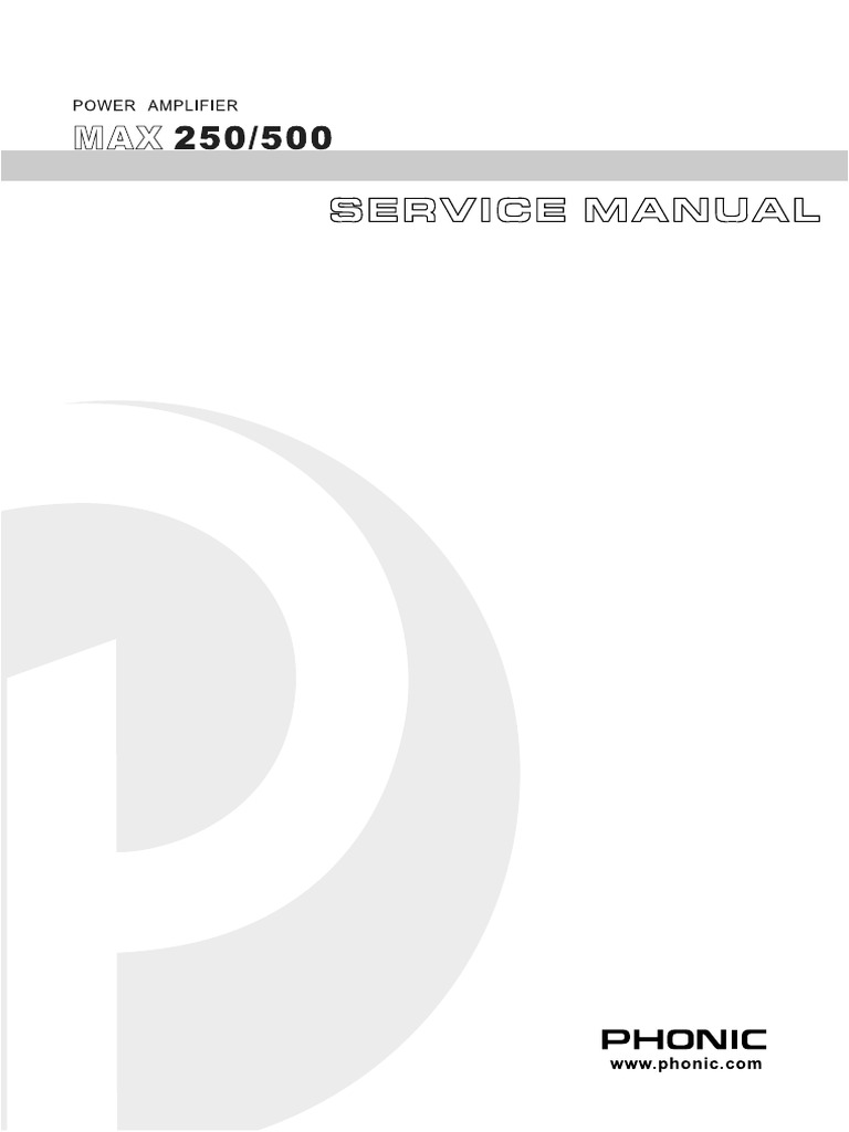 Phonic Max 250 500 | PDF