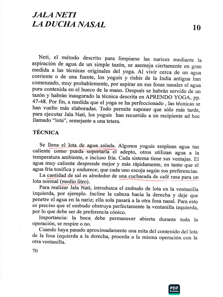 Jala Neti - Ducha Nasal - André Van Lisebeth - PRANAYAMA, LA DINÁMICA DEL ALIENTO | PDF