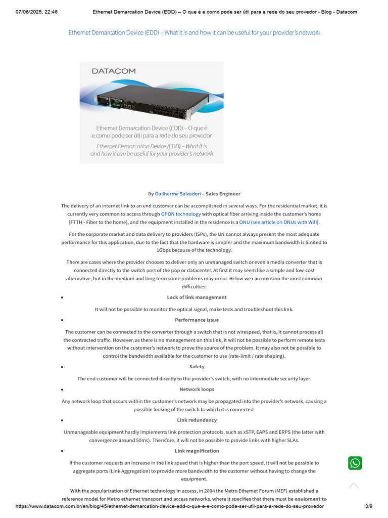 Ethernet Demarcation Device (EDD) - O Que É e Como Pode Ser Útil para A ...