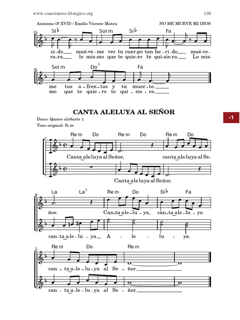 Canta Aleluya Al Señor | PDF