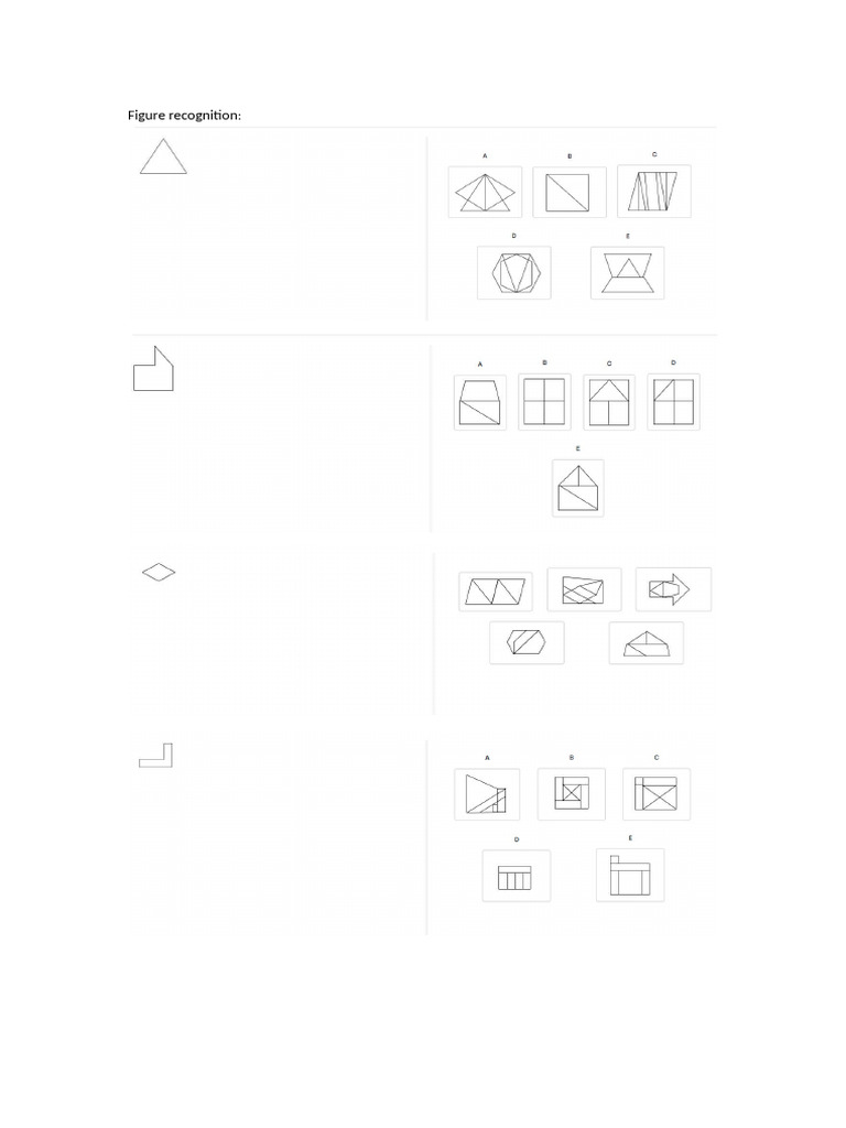 CAT4 E-F Figure Recognition | PDF