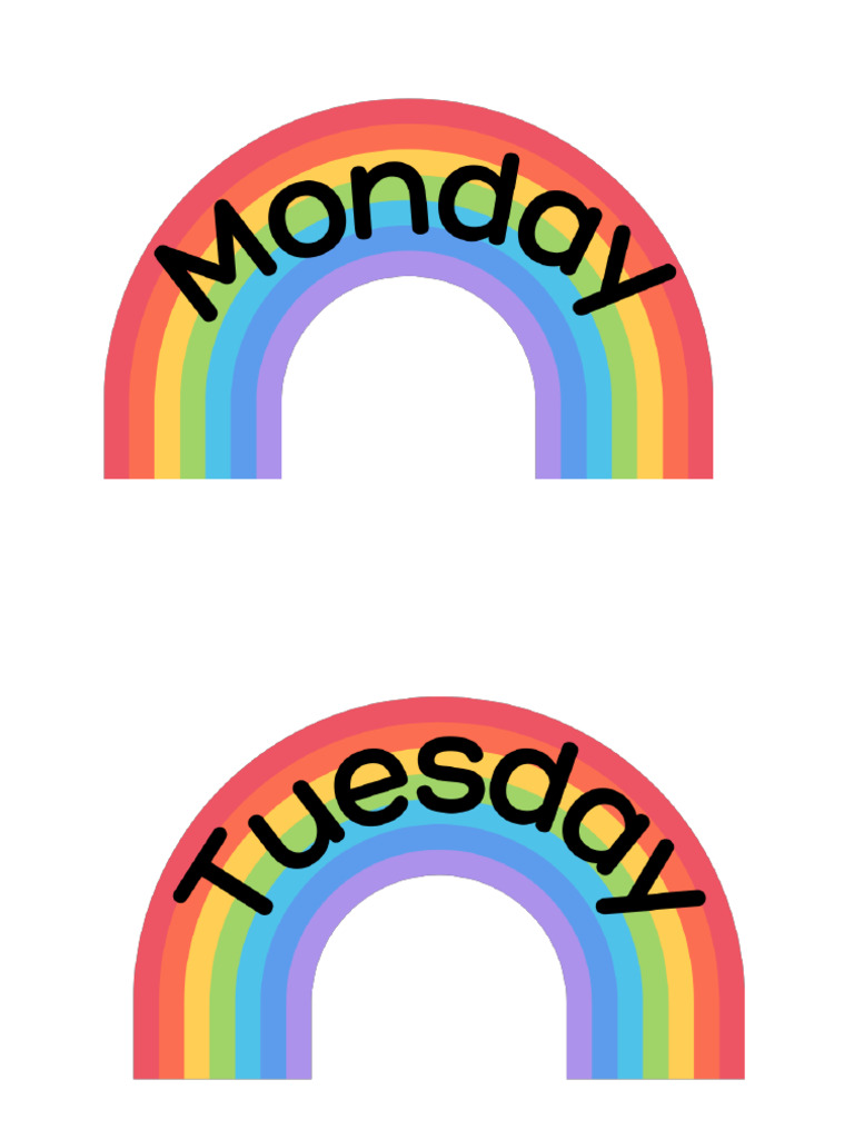 DaysoftheWeekRainbowResource 1 | PDF