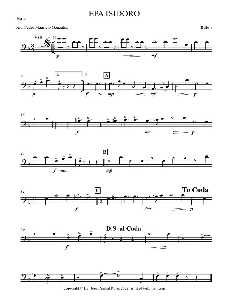 Epa Isidoro Renzo - Bajo | PDF