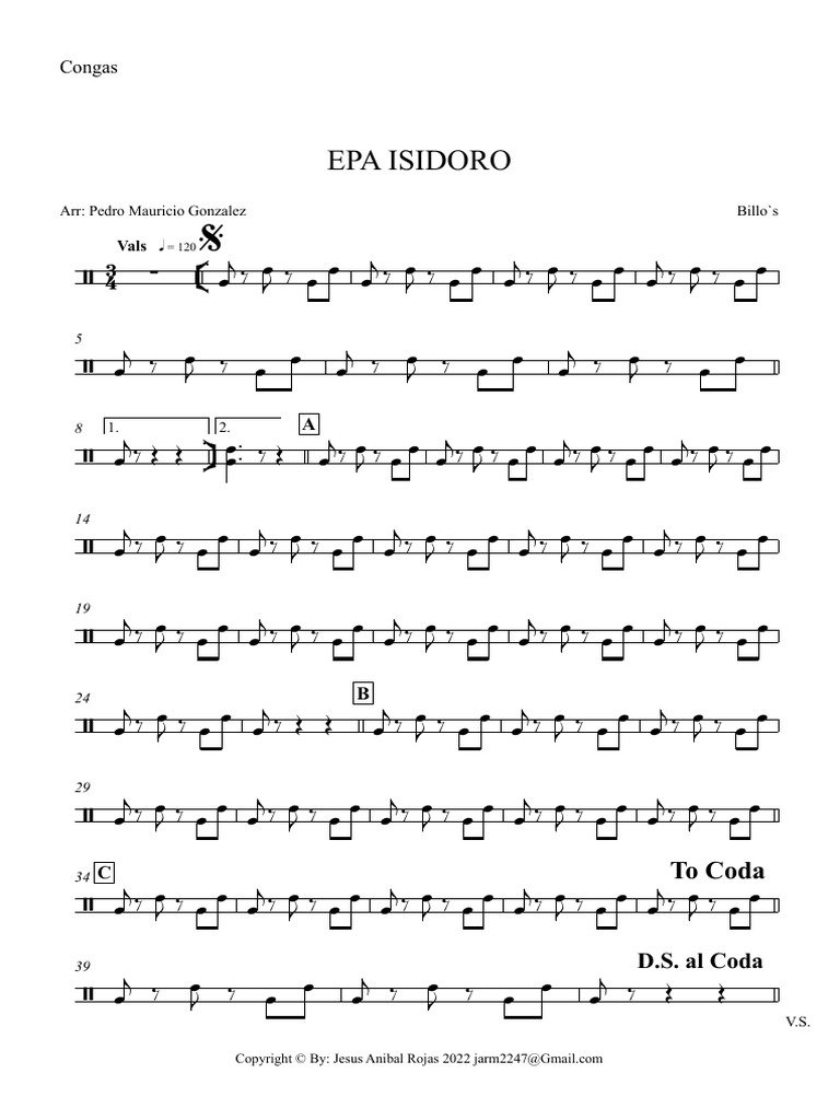 Epa Isidoro Renzo - Congas | PDF