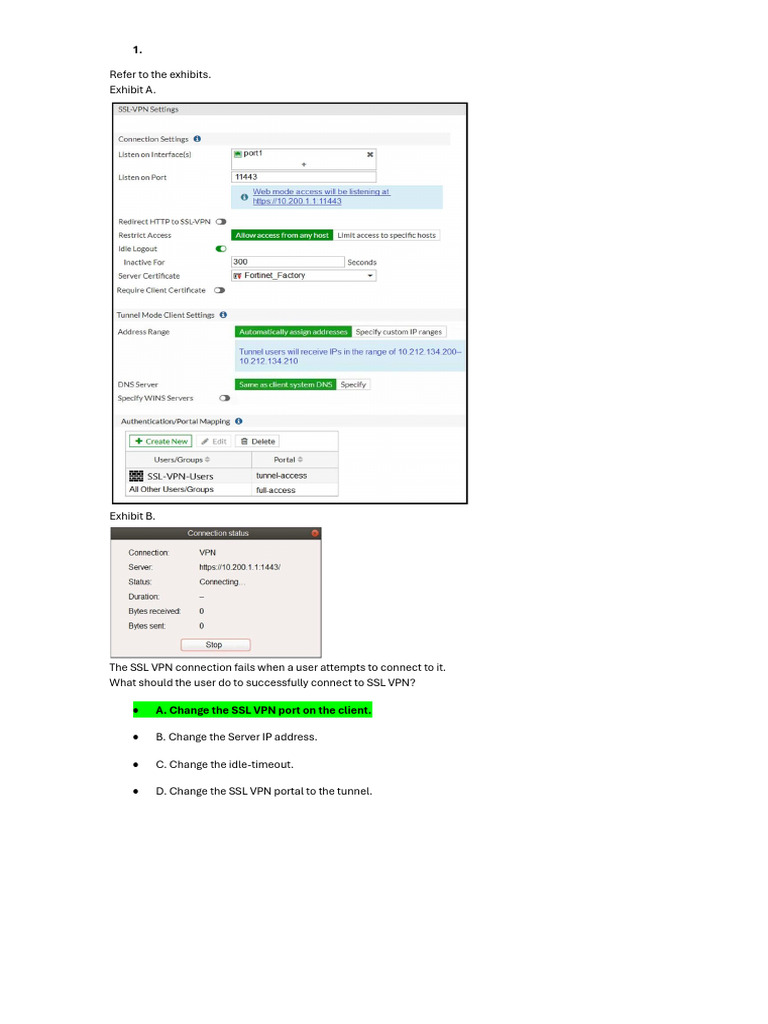 Banco de Preguntas - Examen FCP Fortigate Administrator | PDF | Transport Layer Security ...