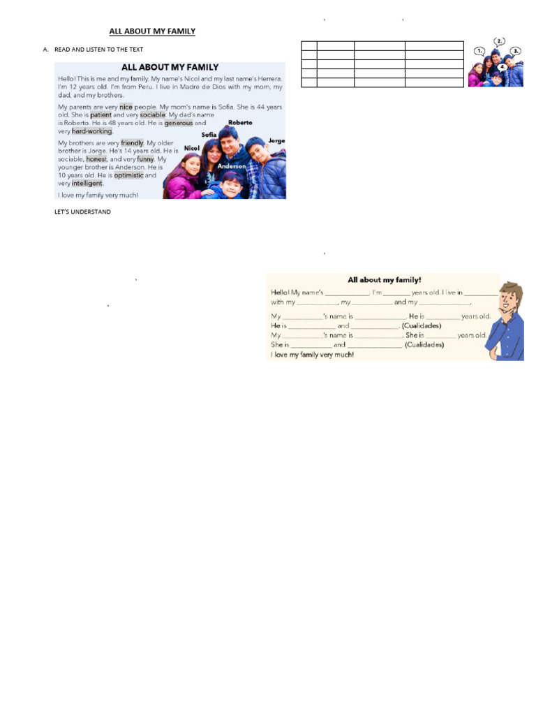 Family Overview and Activities | PDF