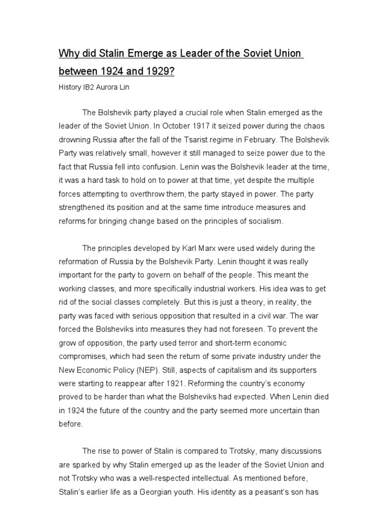 Stalin's Rise: Power Struggles 1924-1929 | PDF | Leon Trotsky ...