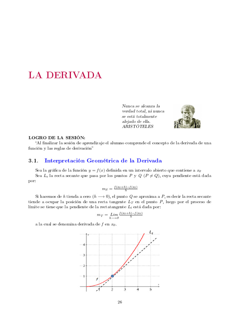 La Derivada - Definicion y Propiedades | PDF | Derivado | Objetos ...
