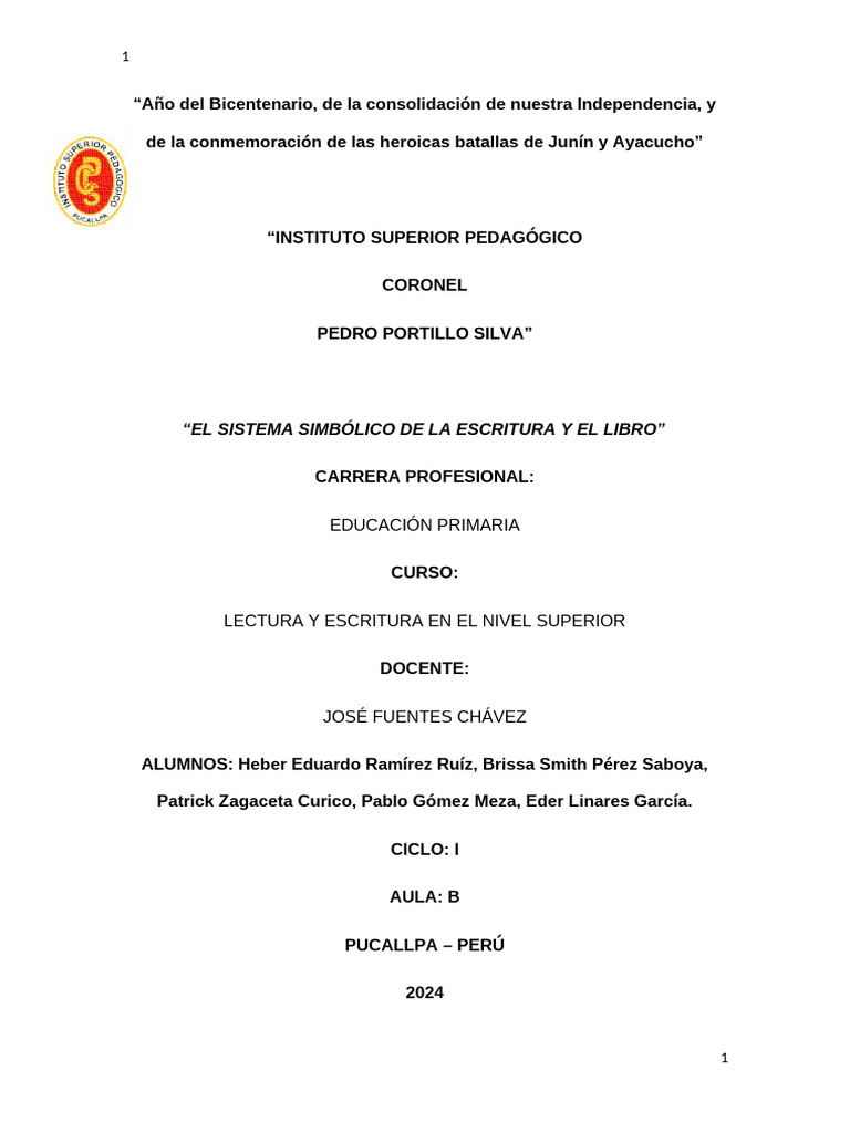 El Sistema Simbólico de La Escritura y El Libro | PDF | Escritura ...