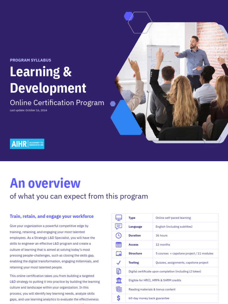 AIHR Learning & Development Certification | PDF | Analytics | Learning