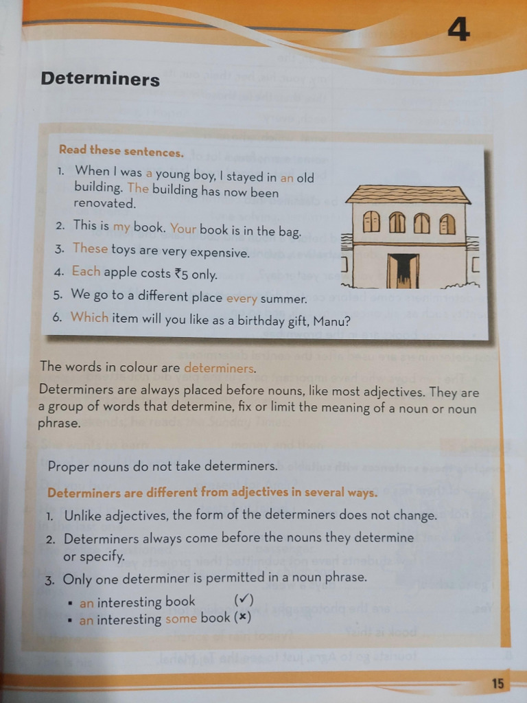 G6 English Grammar Ch4 Determiners | PDF | Noun | Adjective