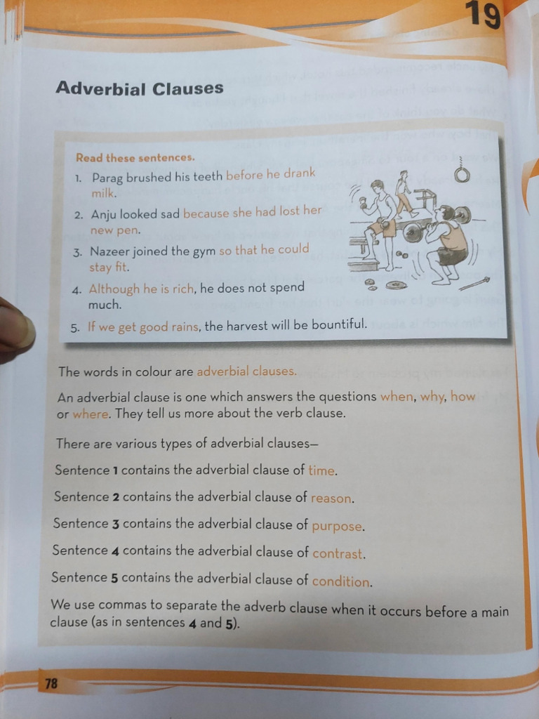 G6 English Grammar Ch19 Adverbial Clauses | PDF | Clause | Syntax