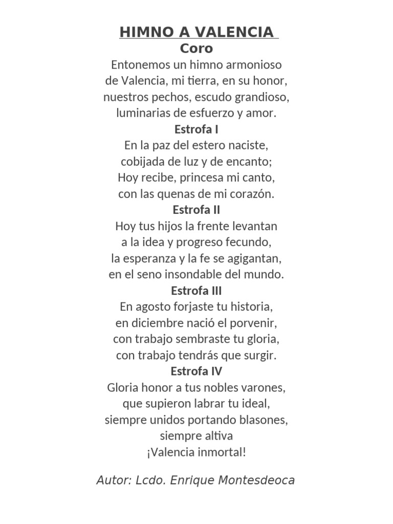 Himno A Valencia | PDF