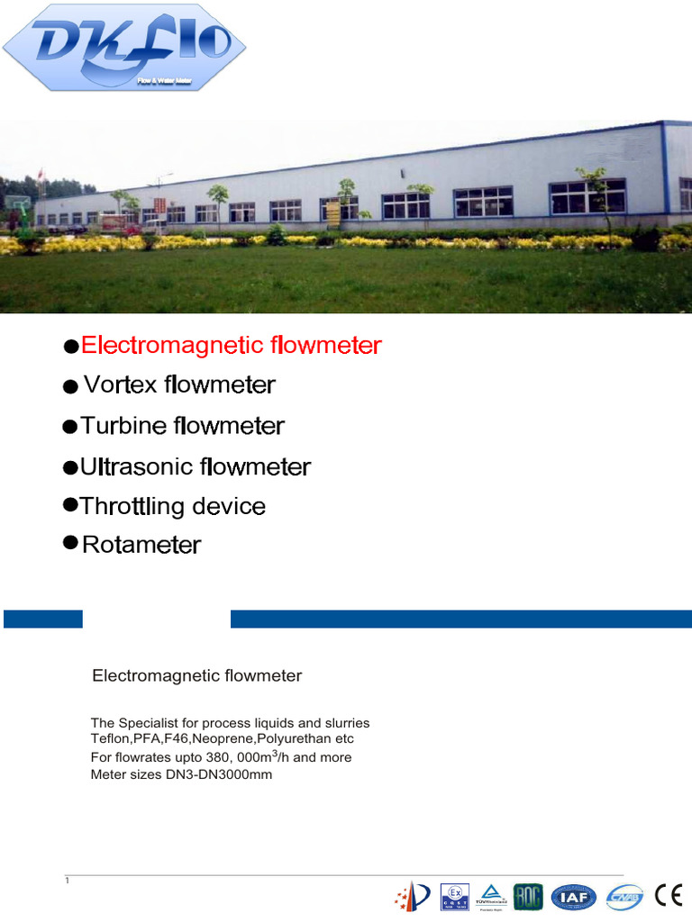 Electromagnetic Flow Meter Overview | PDF | Flow Measurement | Materials