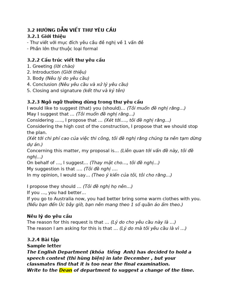 Writting Letter | PDF