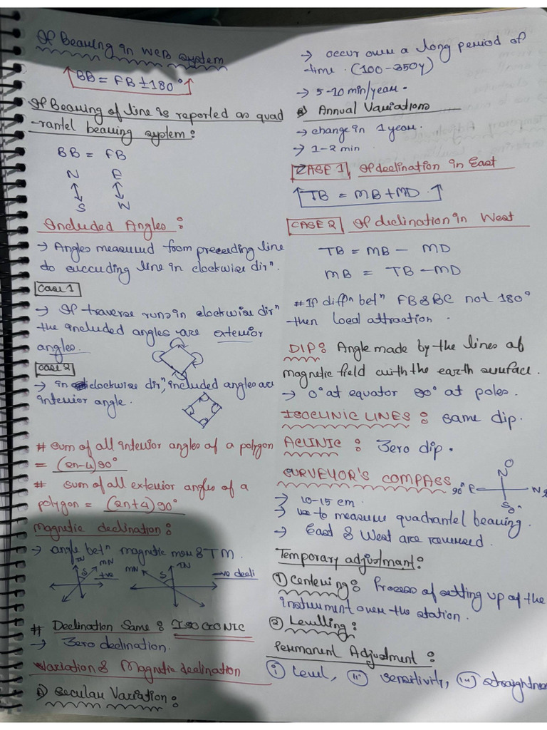 Surveying Hand Written in Short | PDF