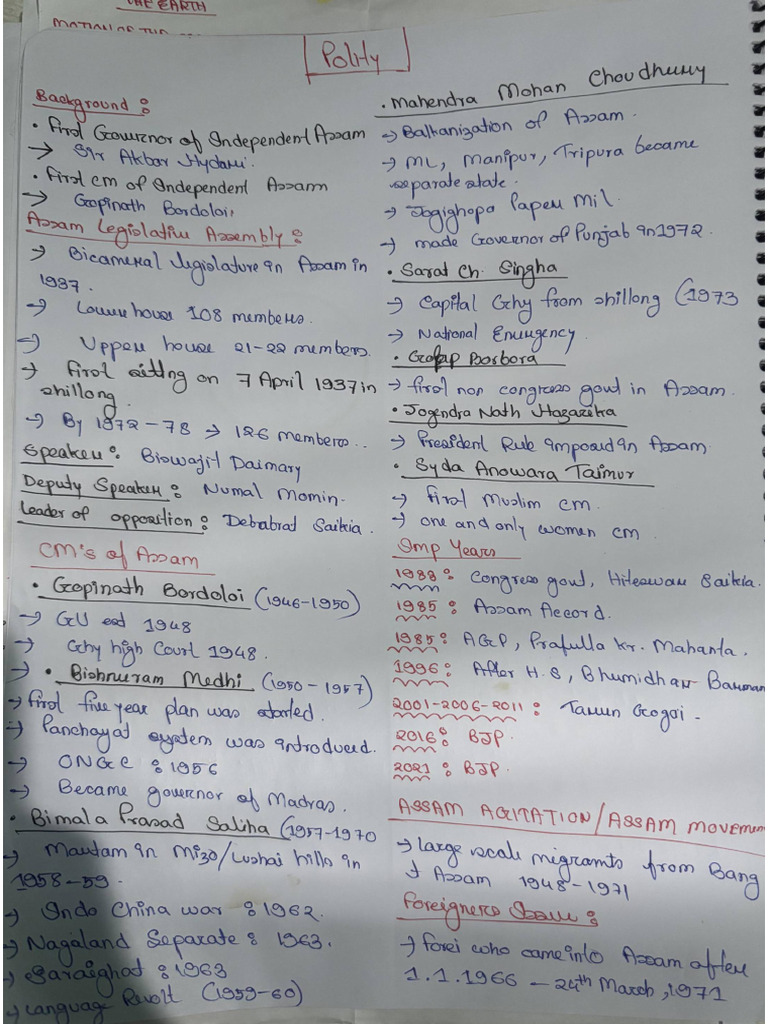 Assam Polity | PDF