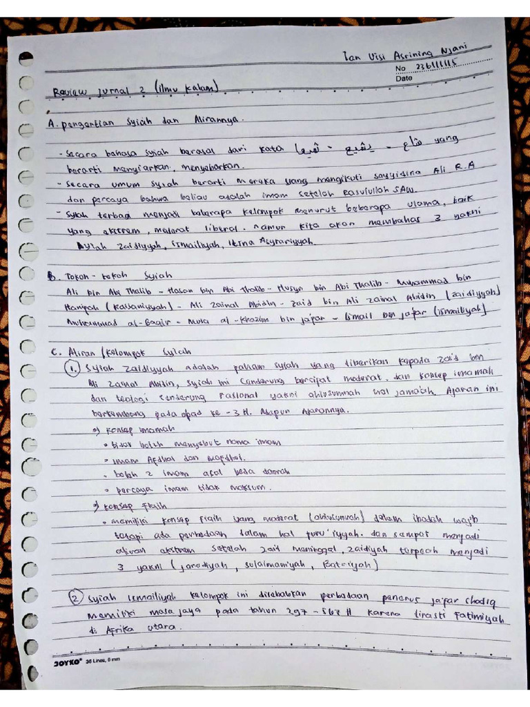 Review2 Ian Visi Asrining Njani 236111115 4D | PDF