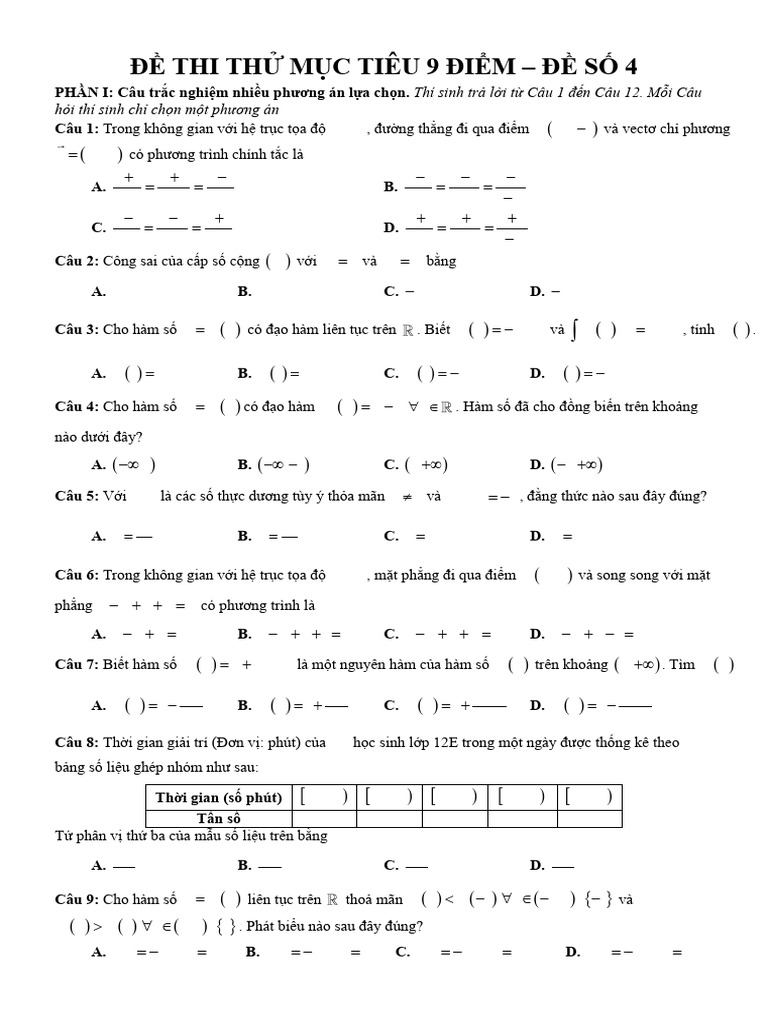 Đề Số 4- Phan Đình Phùng | PDF