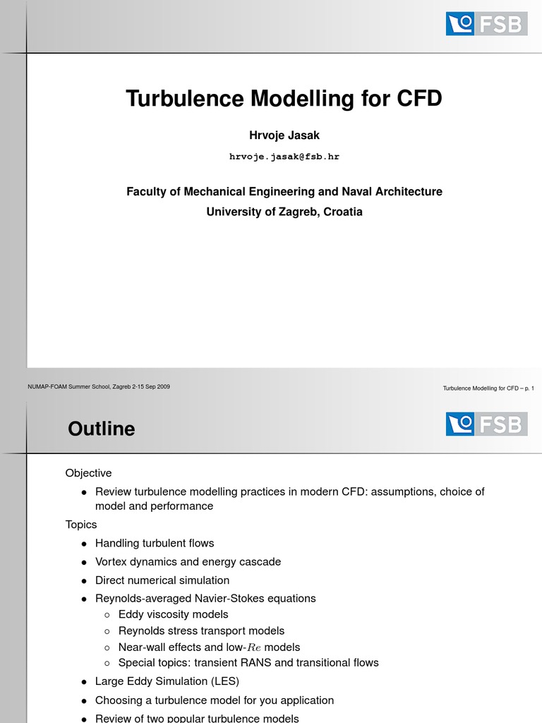CFD Turbulence Modelling School | PDF | Turbulence | Computational Fluid Dynamics