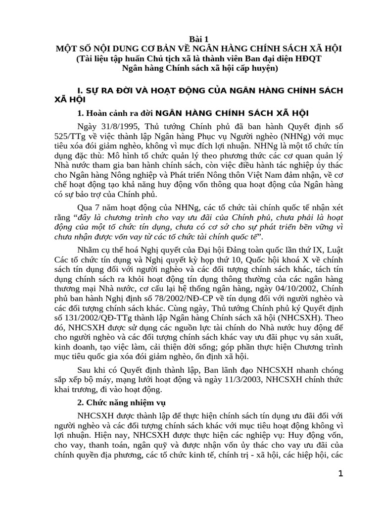 Bài 1 Gioi Thieu NHCSXH | PDF