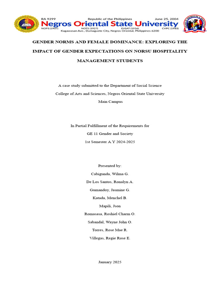 Ge 11 Case Study Ad New Final | PDF | Gender Role | Gender Studies