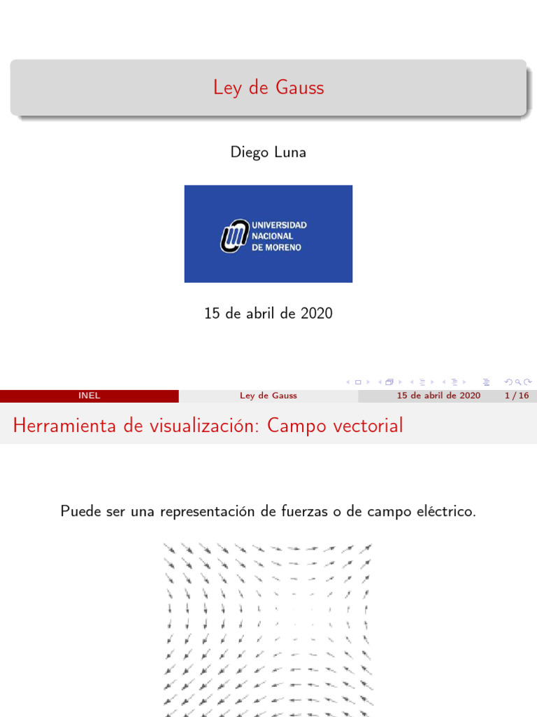 Teórica 03 Ley de Gauss | PDF | Flujo | Campo eléctrico